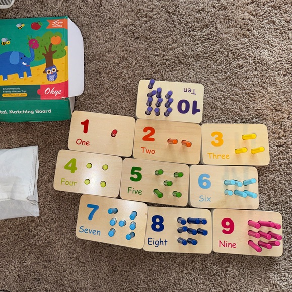 Ohye | Toys | Montessori Wooden Counting Peg Board | Poshmark